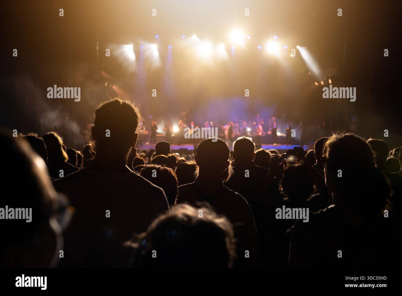 Concert crowd in hall hi-res stock photography and images - Alamy