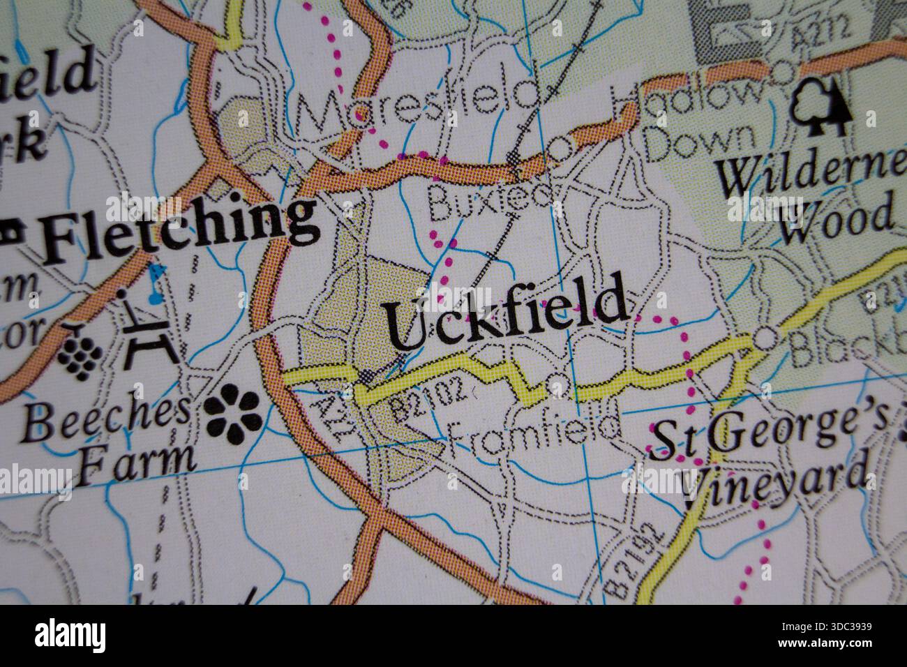 Map of uckfield hi-res stock photography and images - Alamy