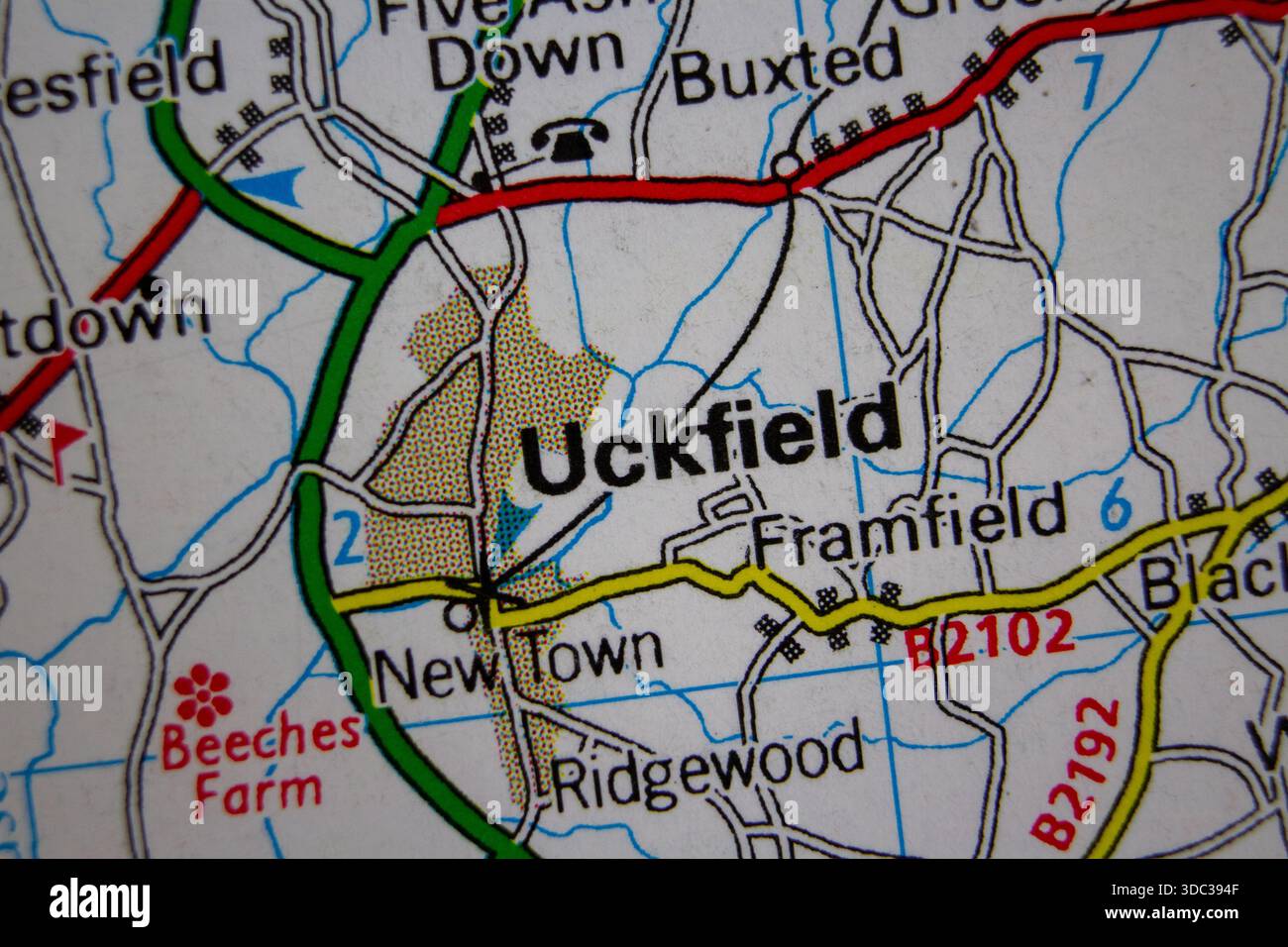 Map of uckfield hi-res stock photography and images - Alamy