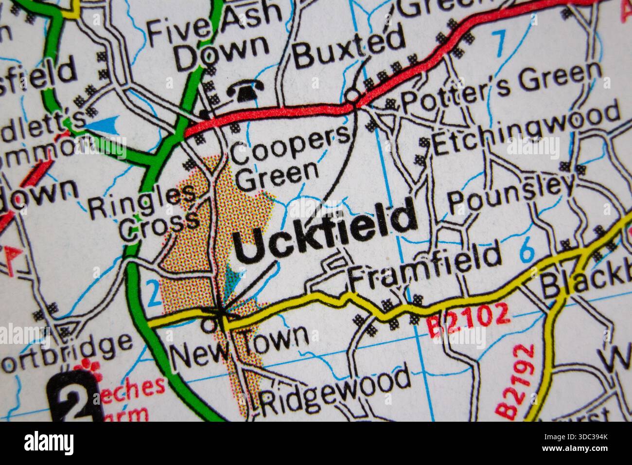 Map of uckfield hi-res stock photography and images - Alamy