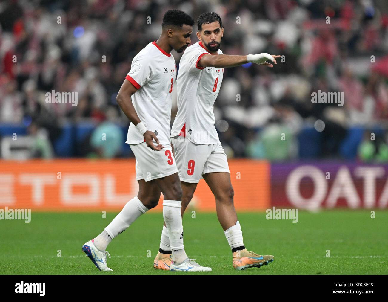 Doha, Qatar. December 18 2025: Morocco and Jordan football players on ...