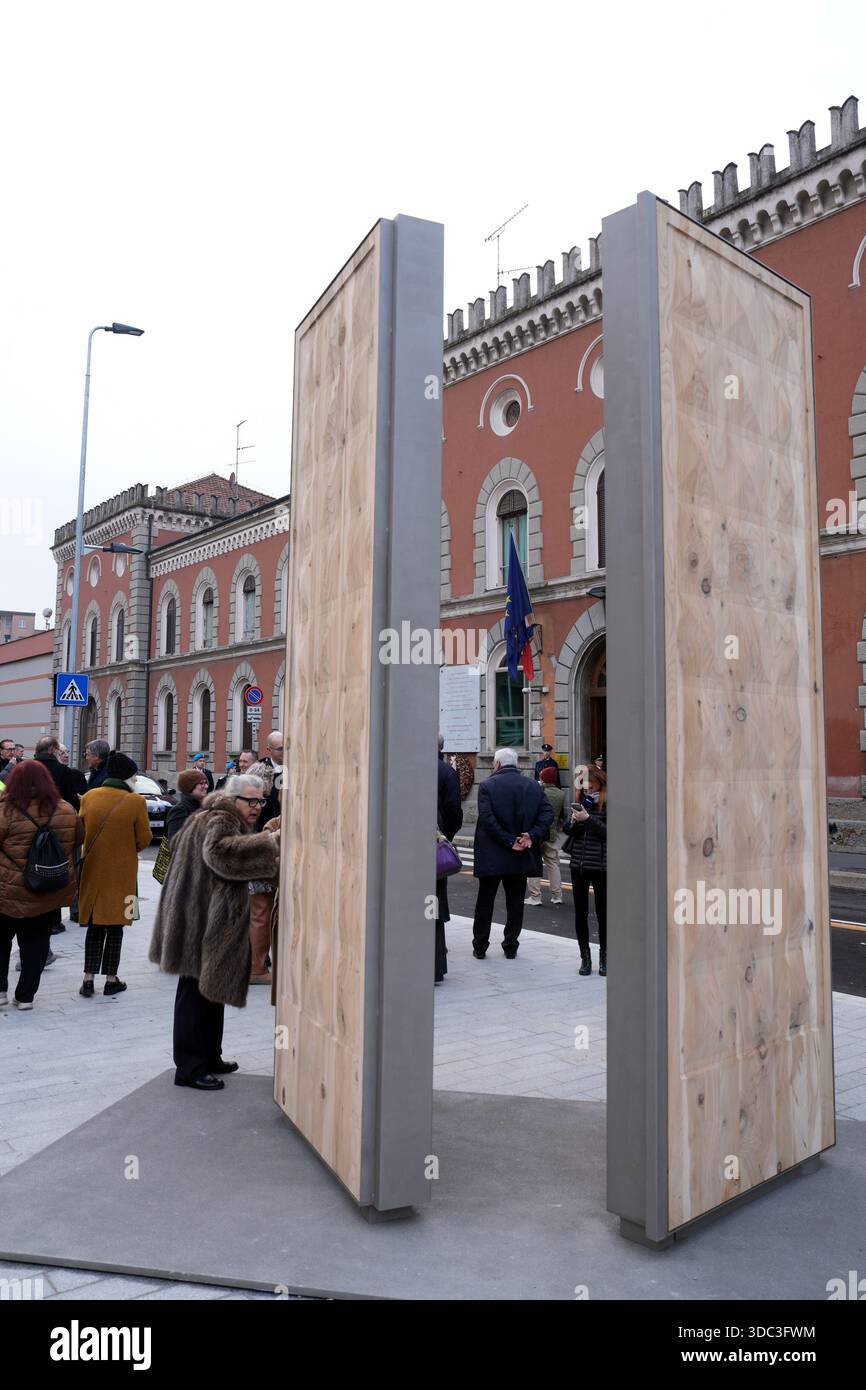 Milan, Inauguration of the Door of Hope in Piazza Filangeri in front of ...
