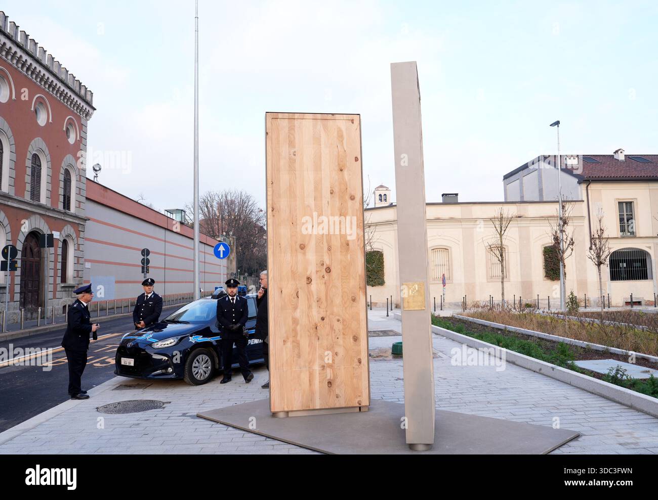 Milan, Inauguration of the Door of Hope in Piazza Filangeri in front of ...