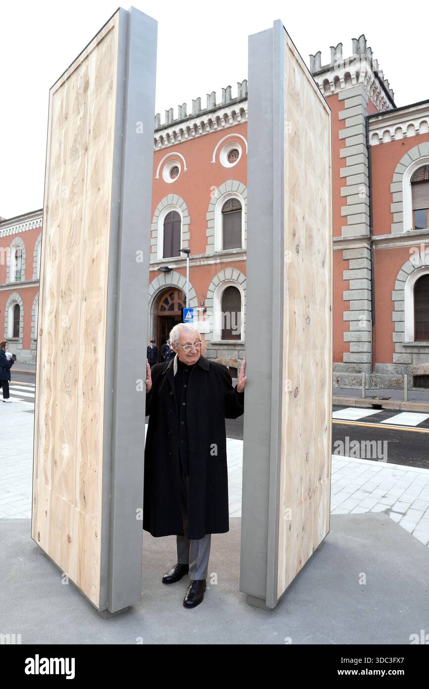 Milan, Inauguration of the Door of Hope in Piazza Filangeri in front of ...