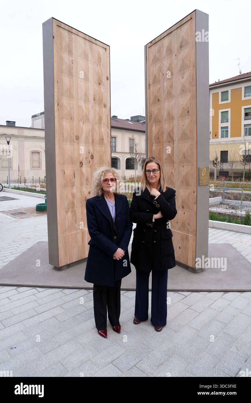 Milan, Inauguration of the Door of Hope in Piazza Filangeri in front of ...