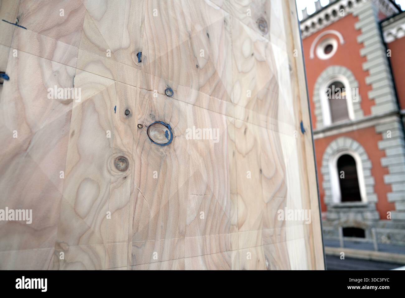 Milan, Inauguration of the Door of Hope in Piazza Filangeri in front of ...