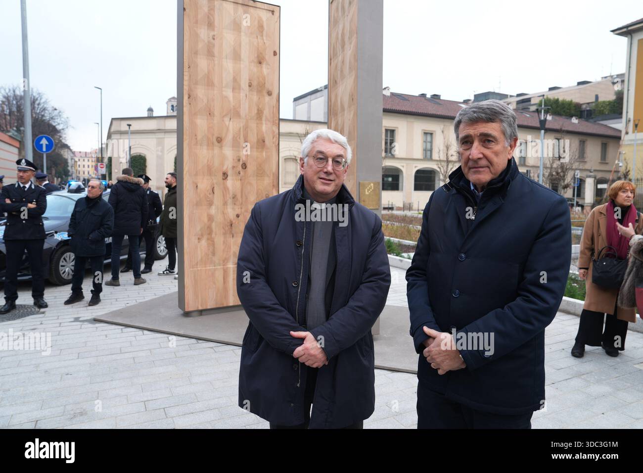 Milan, Inauguration of the Door of Hope in Piazza Filangeri in front of ...