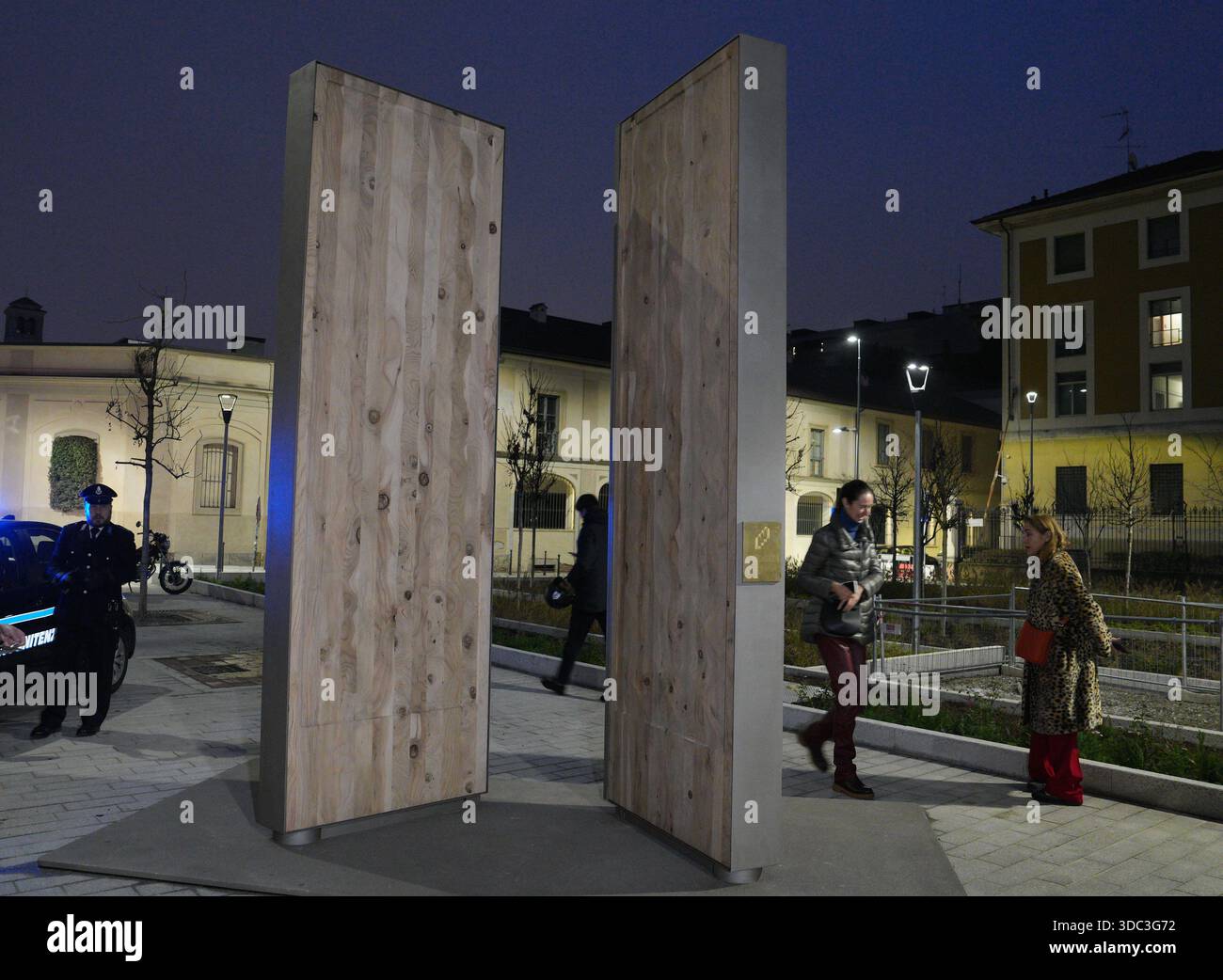 Milan, Inauguration of the Door of Hope in Piazza Filangeri in front of ...