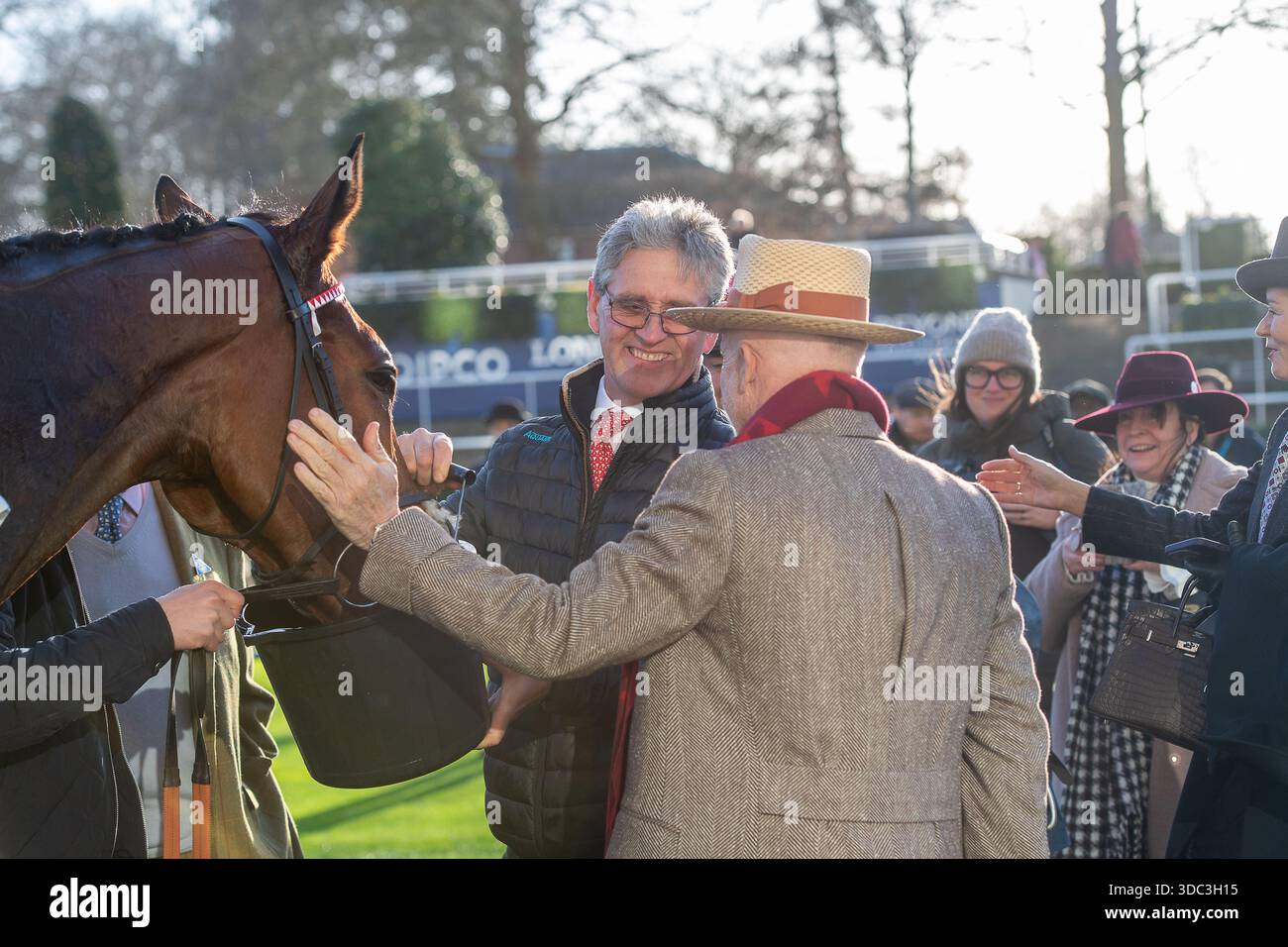 Ascot, Berkshire, UK. 19th December, 2025. Owner Anthony Cooper-Barney ...