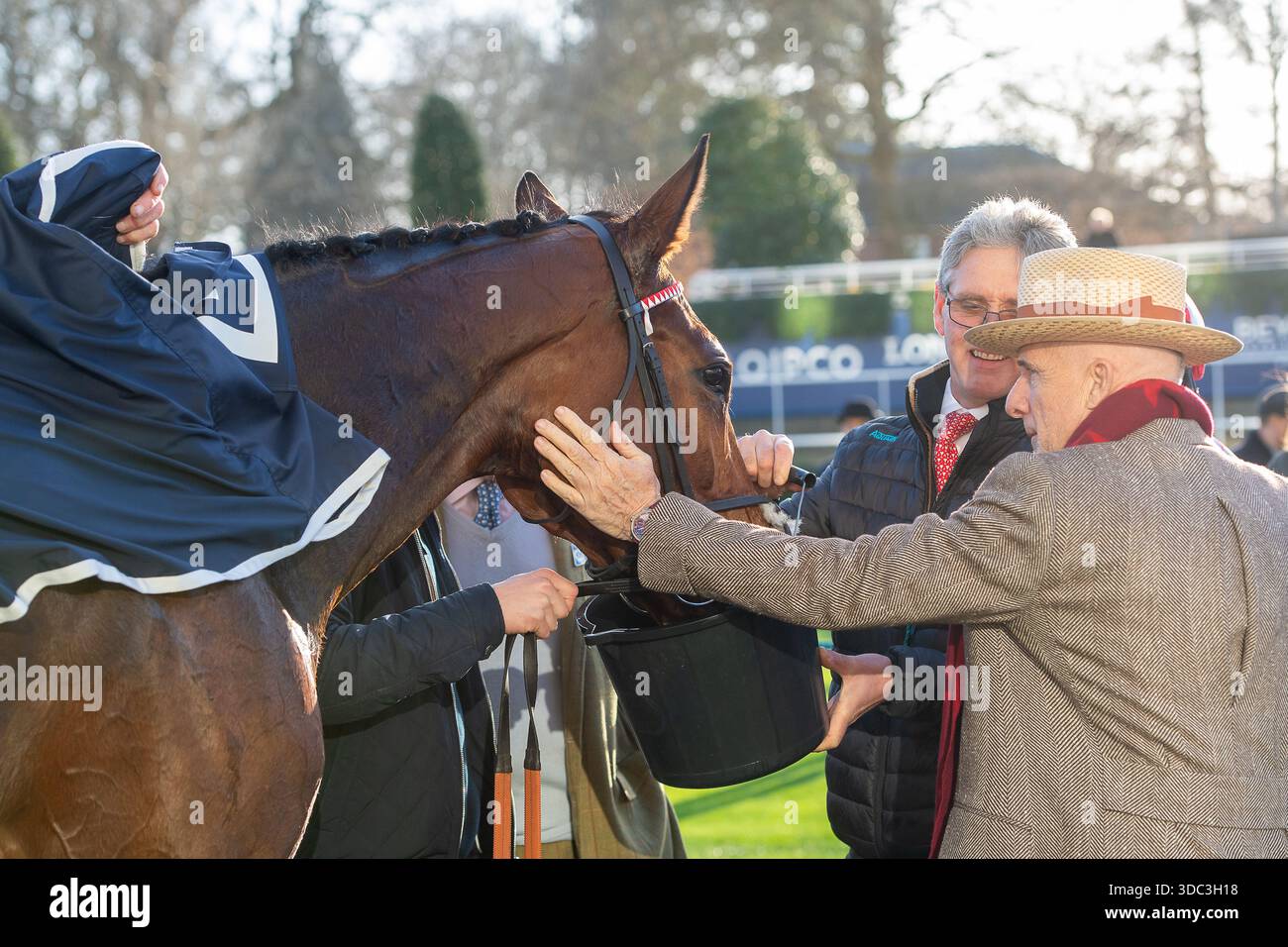Ascot, Berkshire, UK. 19th December, 2025. Owner Anthony Cooper-Barney ...