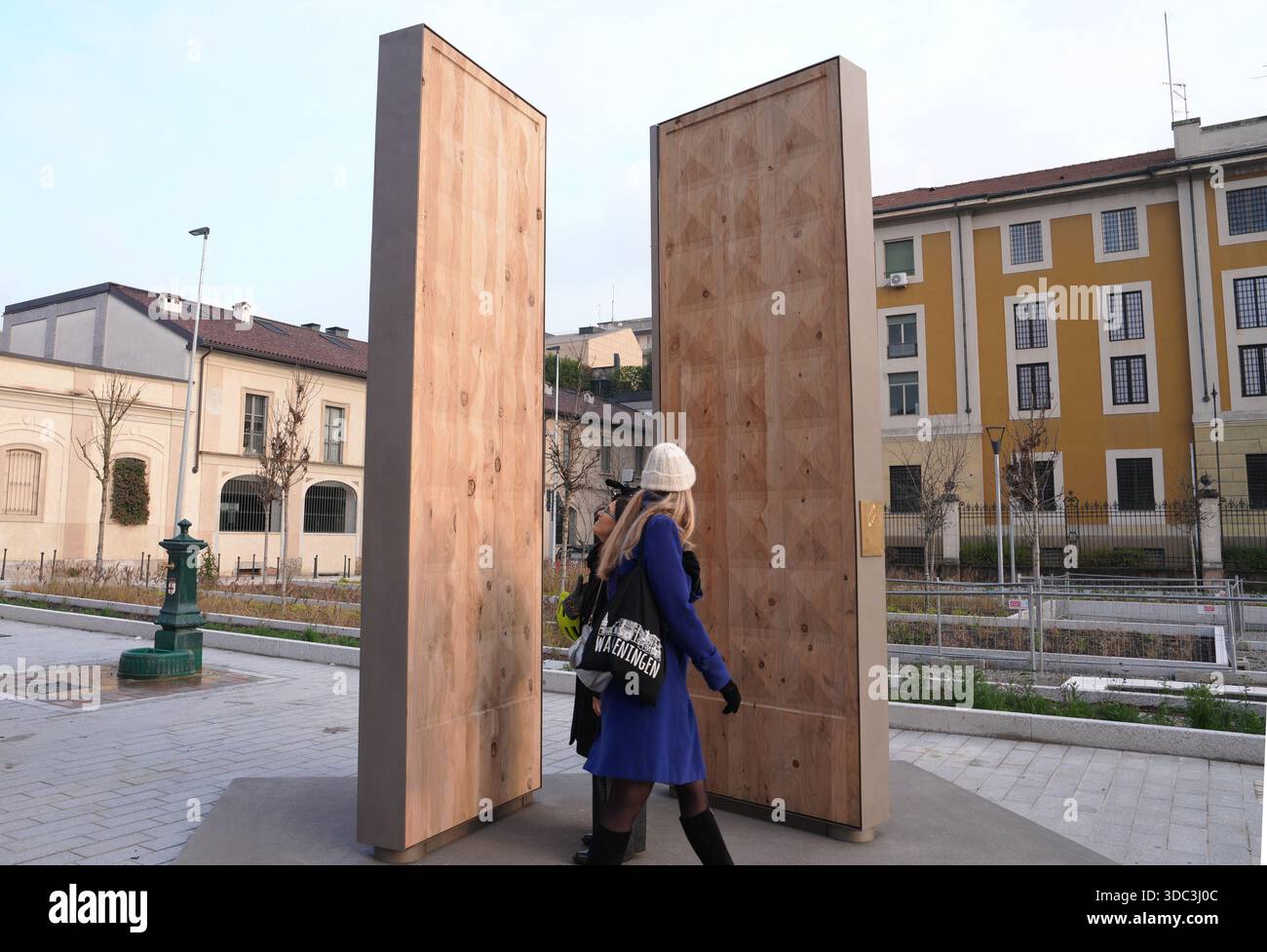Milan, Inauguration of the Door of Hope in Piazza Filangeri in front of ...