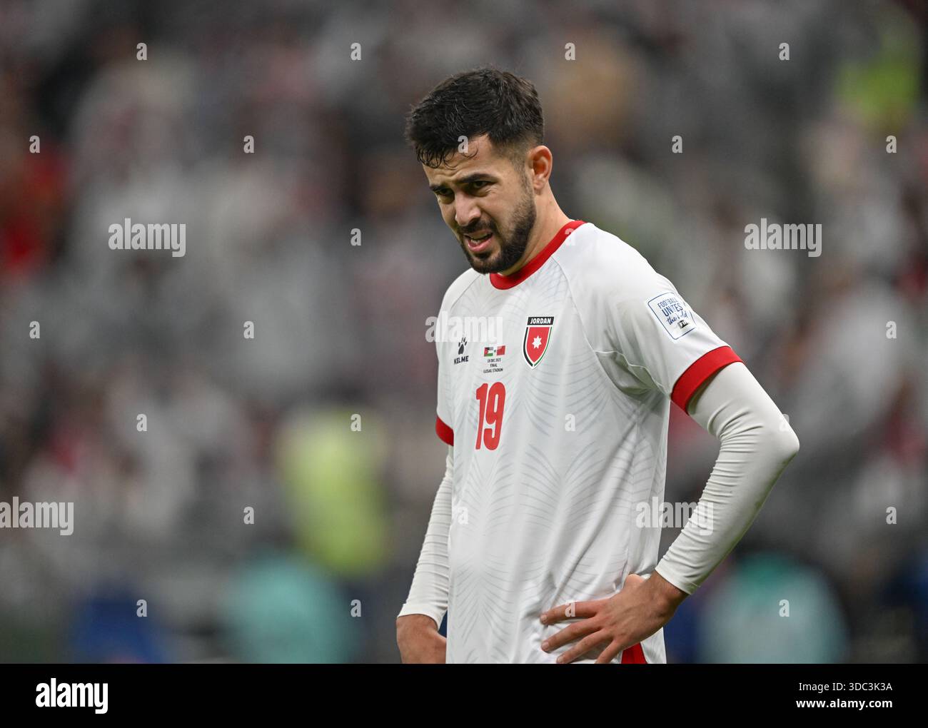 Doha, Qatar. December 18 2025: Morocco and Jordan football players on ...