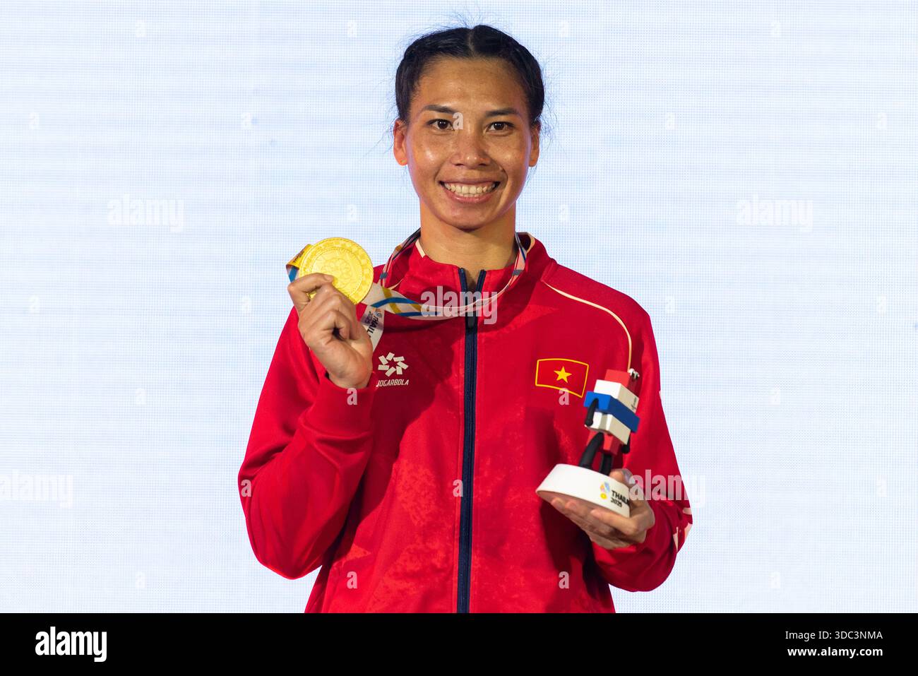 Ha Thi Linh of Vietnam poses for a photo after winning a gold medal for ...