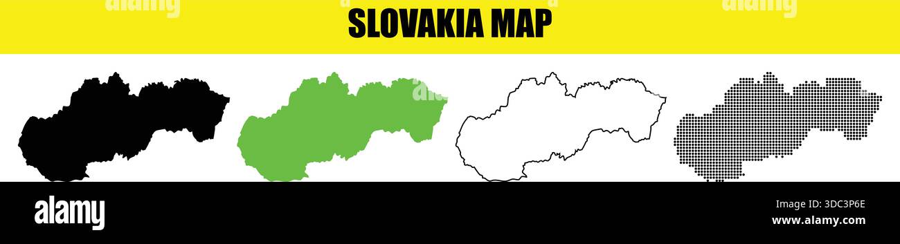Slovakia map in different hi-res stock photography and images - Alamy