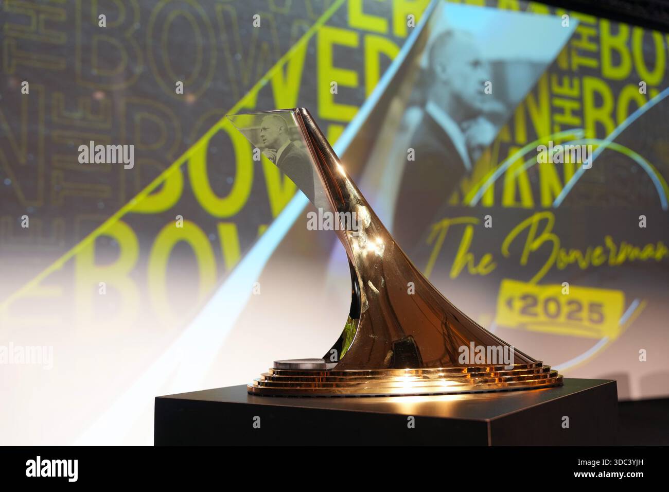 The Bowerman Award trophy at the Gaylord Texan Resort and Convention ...
