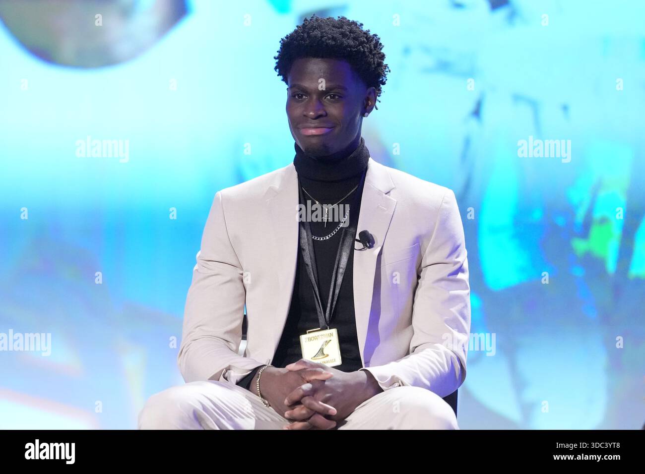 Ja'Kobe Tharp of Auburn during the Bowerman Award Presentation at the ...