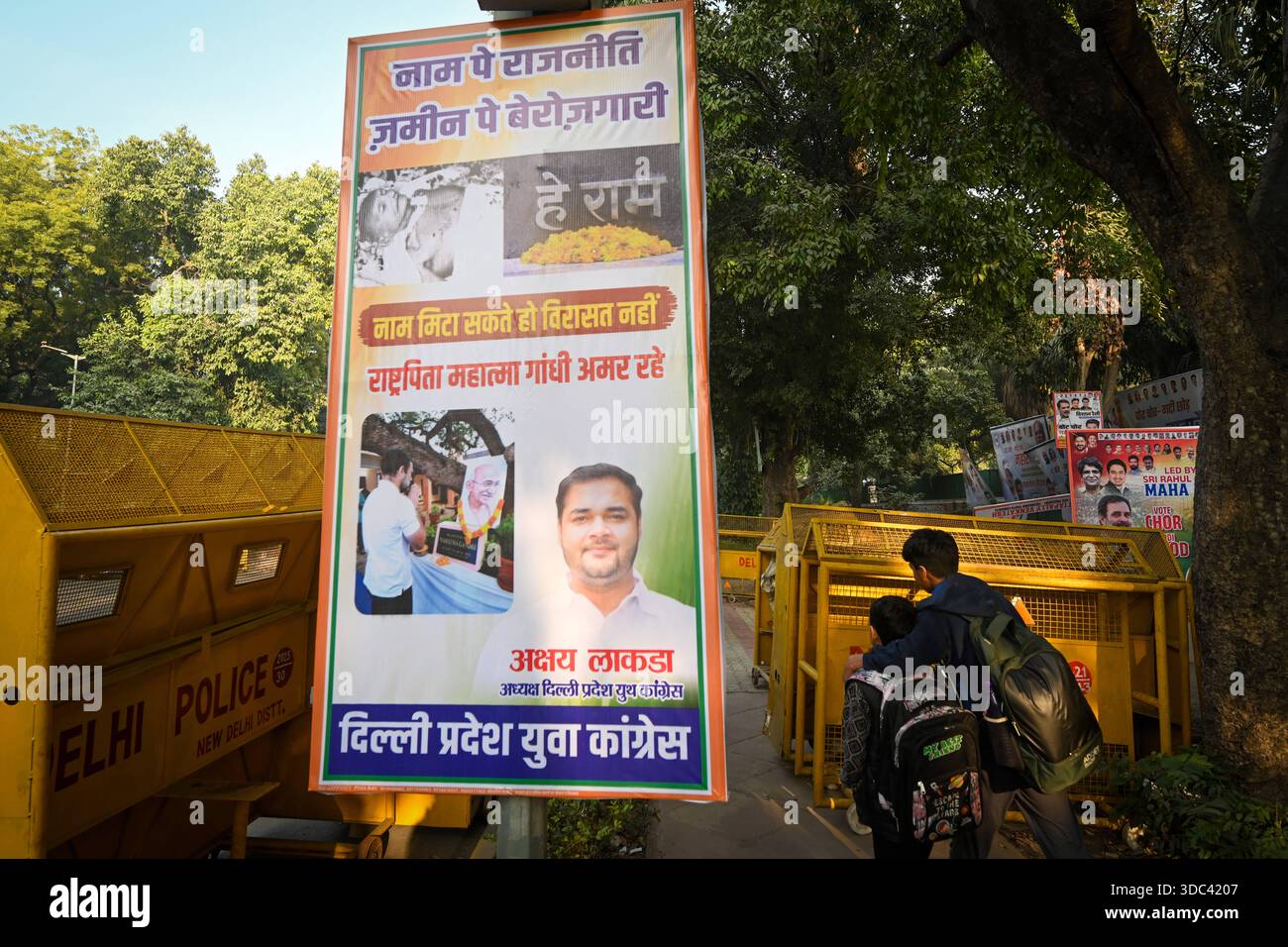 NEW DELHI, INDIA - DECEMBER 19: IYC puts up posters opposing the ...