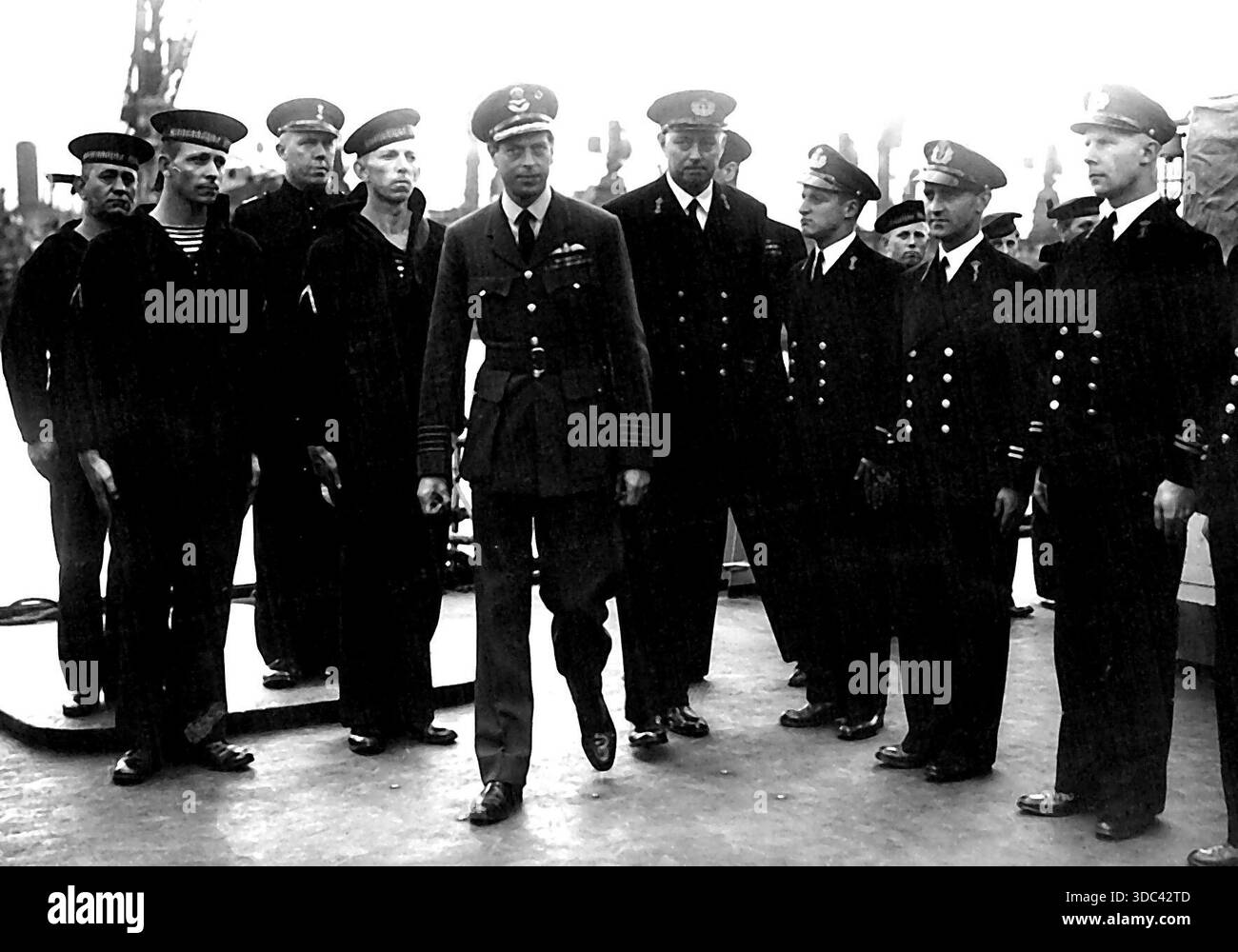 Duke of Kent in Northern Command - H.R.H. aboard a Dutch mine-layer.H.R ...