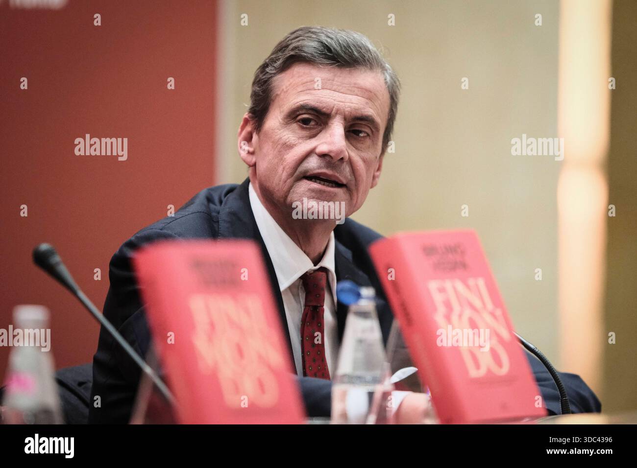 Secretary of Azione party, Carlo Calenda. Presentation of journalist ...