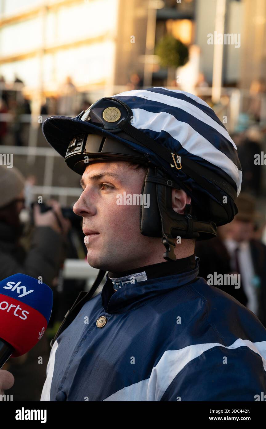 Ascot, Berkshire, UK. 19th December, 2025. Jockey Dylan Johnston in the ...