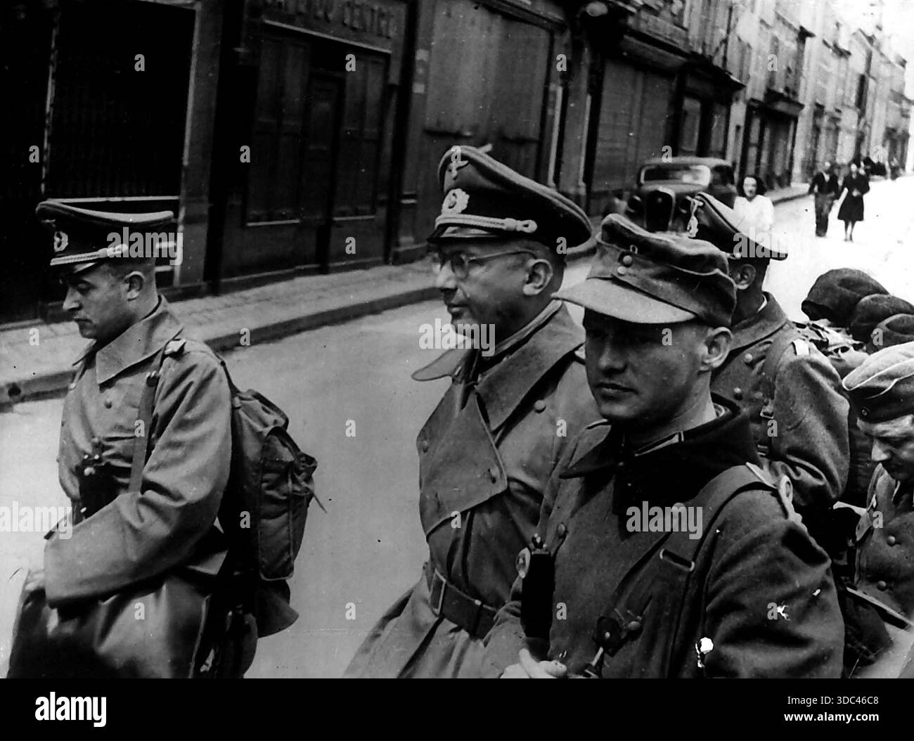 Nazis Officers Leave Cherbourg For Prison.An Americans carry through ...