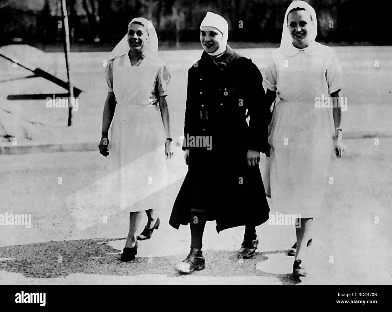 Scenes In A French "Hospital Town" -- A young war hero's first outing ...