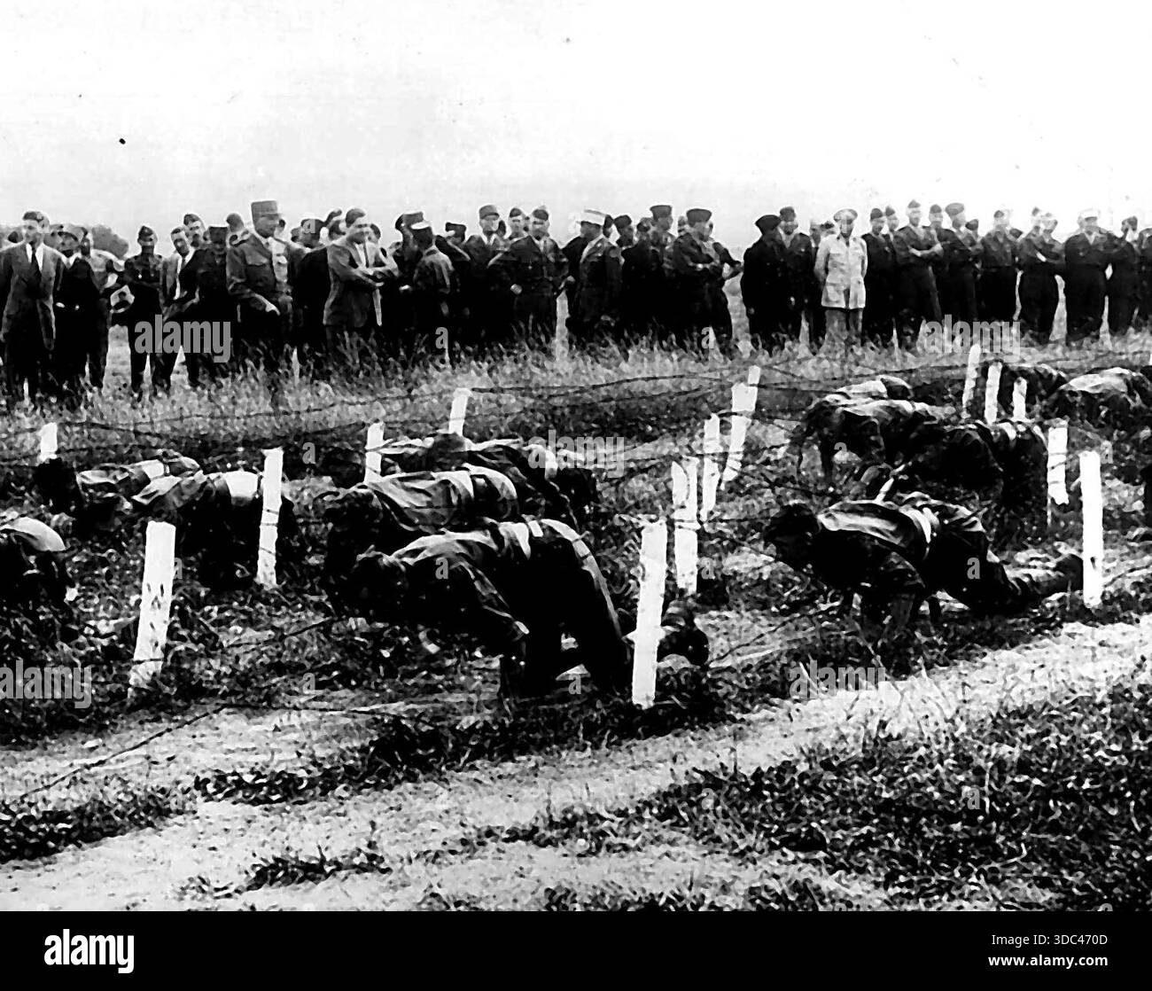 French army in training Black and White Stock Photos & Images - Alamy