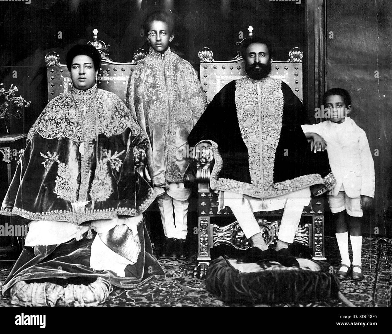 Ras Tafari, the Emperor of Abyssina, with his ***** and the heir ...