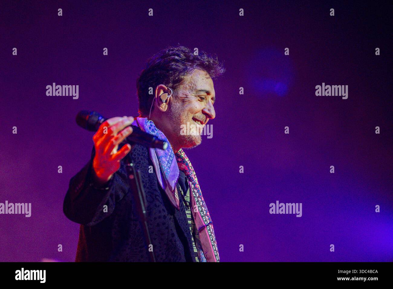 The singer Manolo Garcia during a concert at the IFEMA Municipal Palace ...