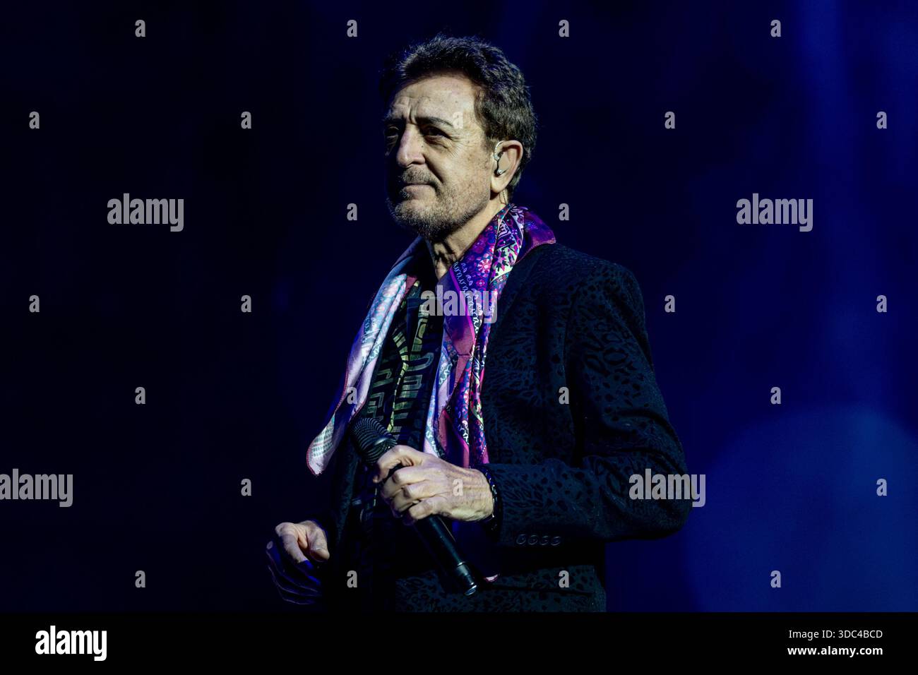 The singer Manolo Garcia during a concert at the IFEMA Municipal Palace ...
