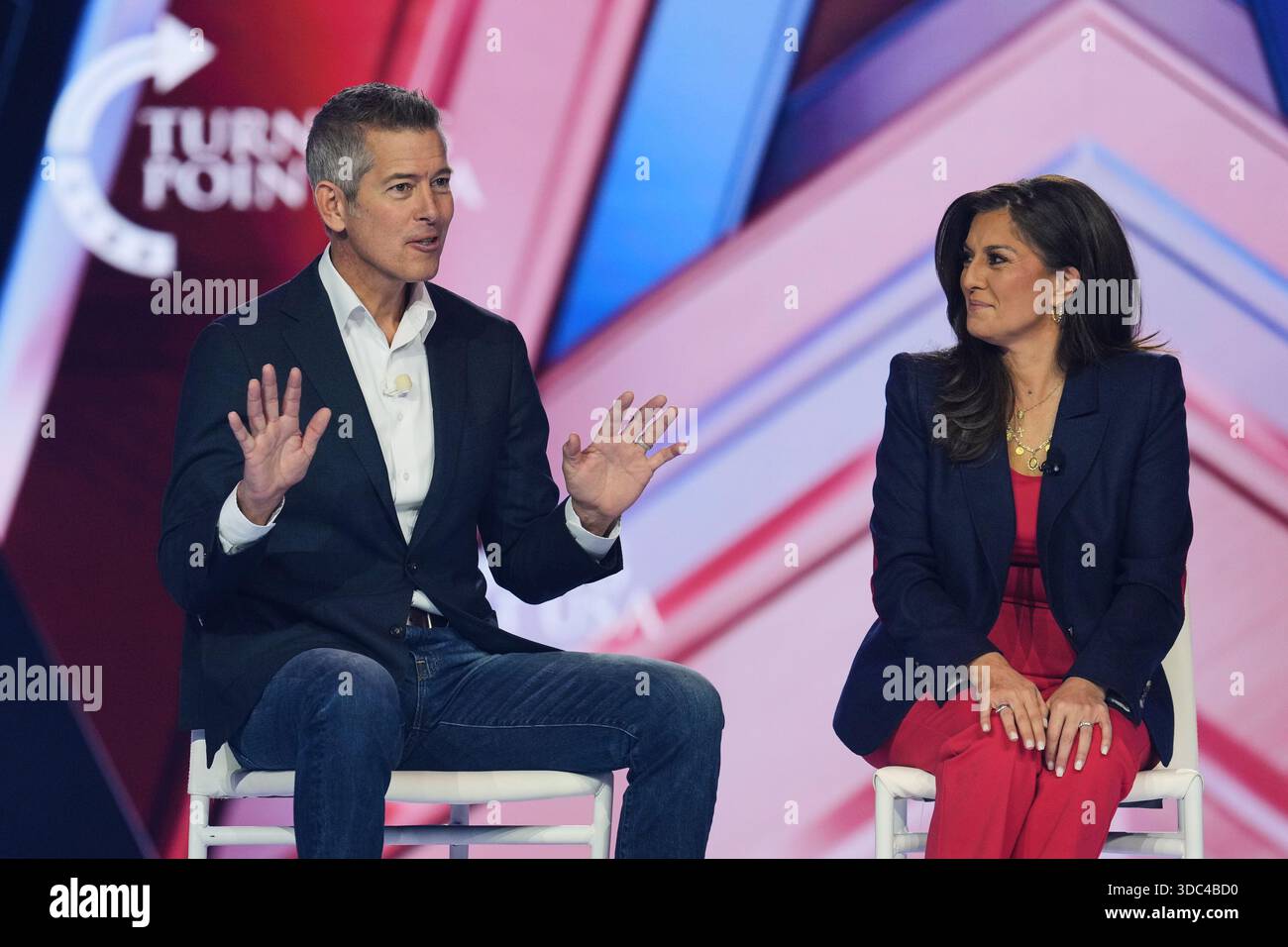 Transportation Secretary Sean Duffy, left, and his wife Rachel Duffy ...