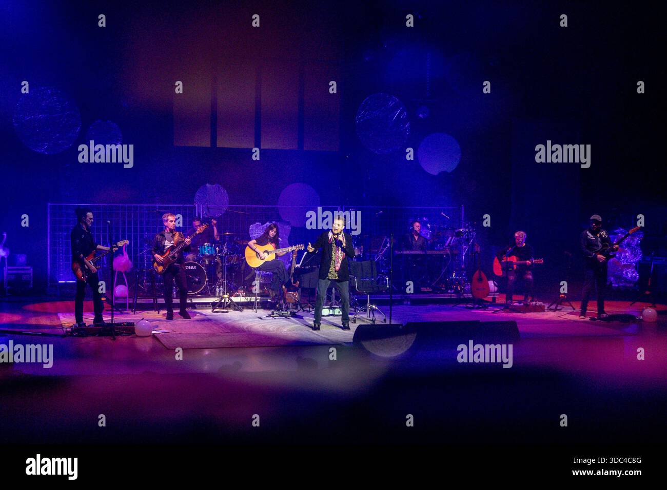The singer Manolo Garcia during a concert at the IFEMA Municipal Palace ...