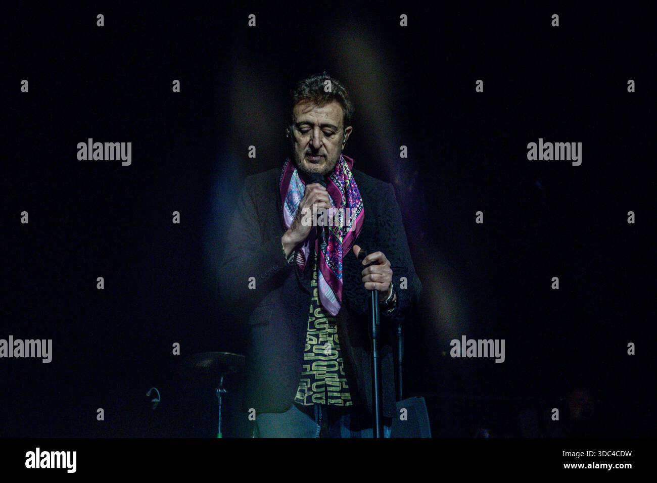 The singer Manolo Garcia during a concert at the IFEMA Municipal Palace ...