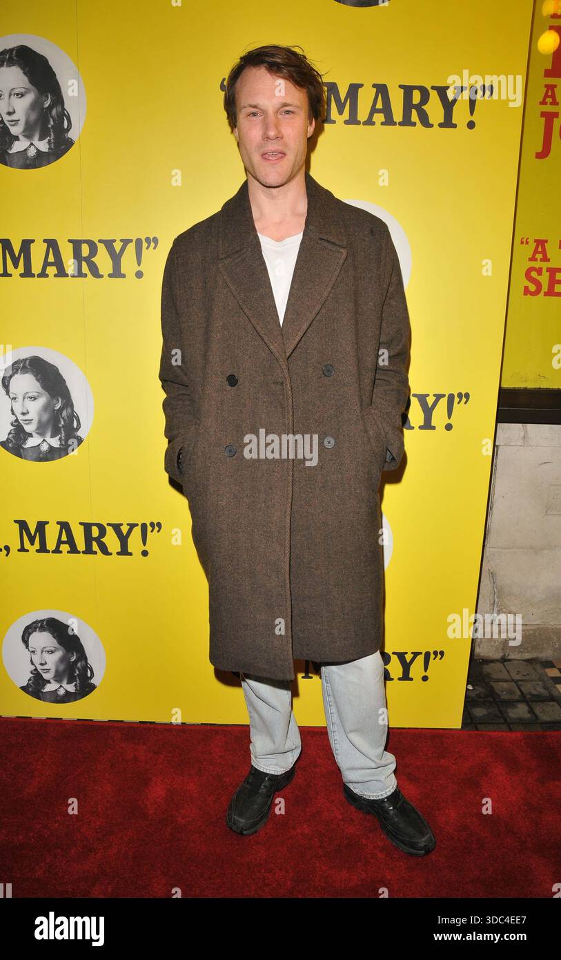 Hugh Skinner at the "Oh, Mary!" play press night, Trafalgar Theatre ...