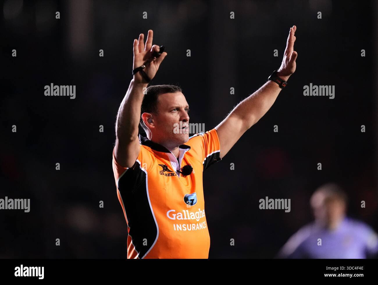 Referee Karl Dickson during the Gallagher PREM match at the Mattioli ...