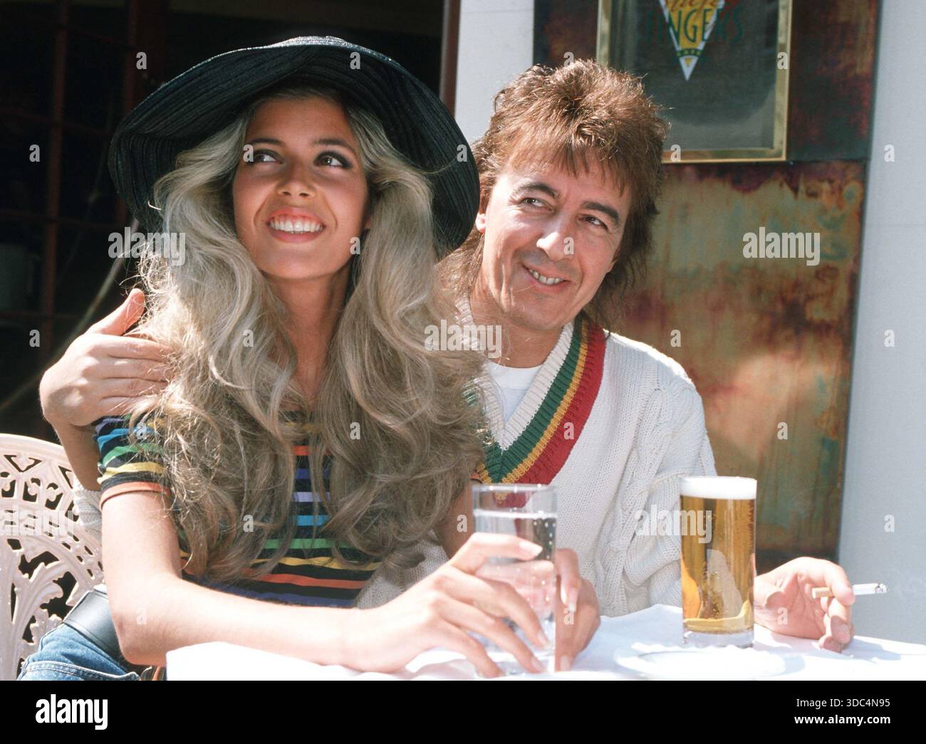 Bill Wyman and Mandy Smith at Sticky Fingers, Bill's new restaurant in ...