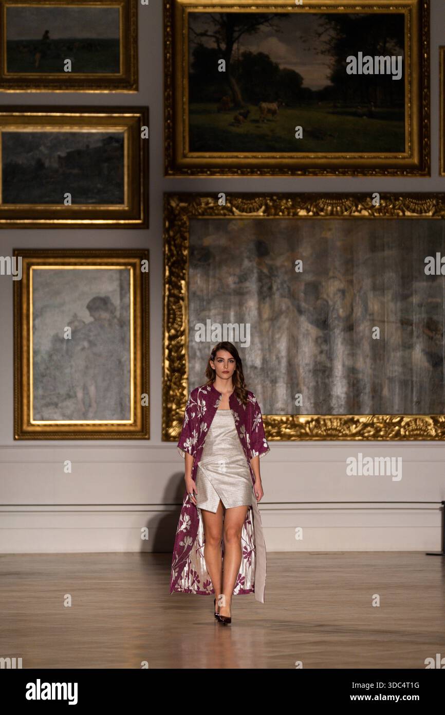 Rome, Italy – Models on the runway during a fashion show dedicated to ...