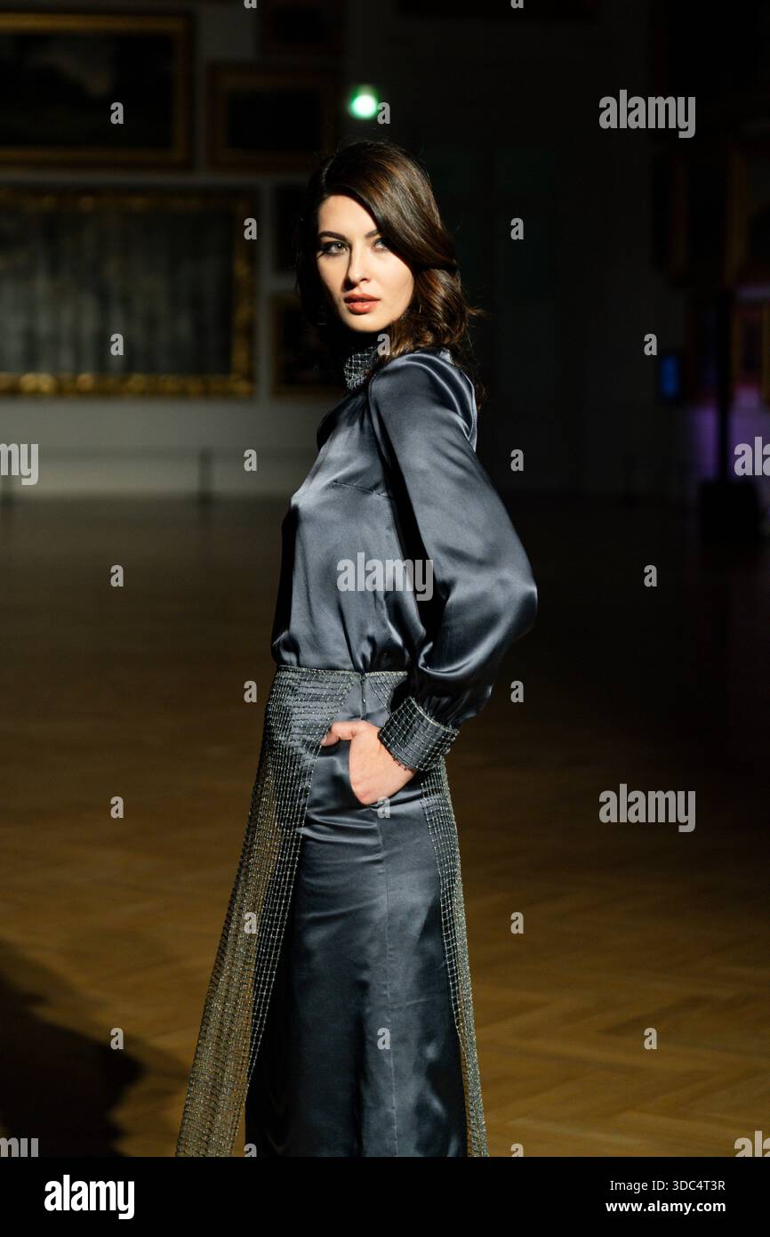 Rome, Italy – Models on the runway during a fashion show dedicated to ...