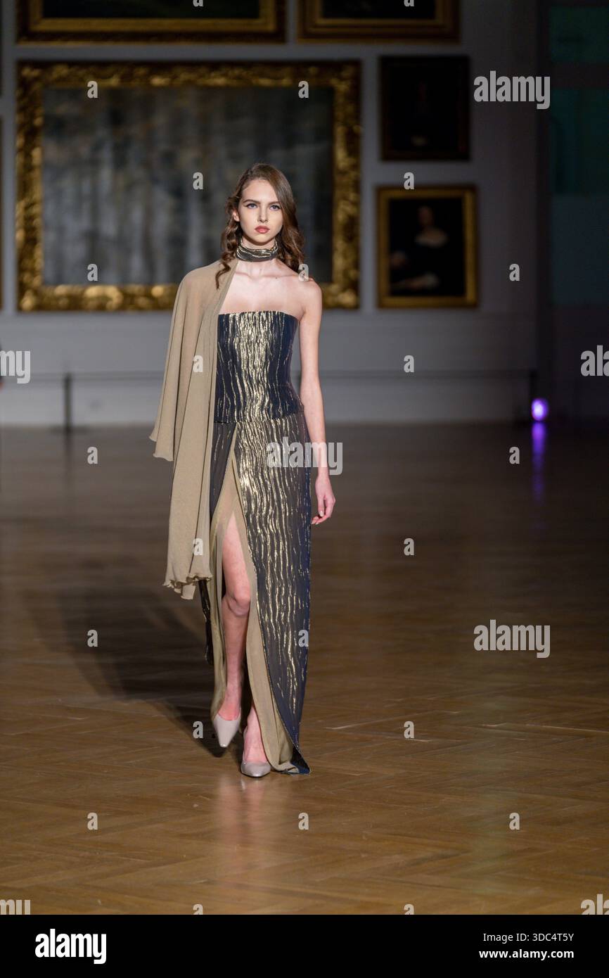 Rome, Italy – Models on the runway during a fashion show dedicated to ...