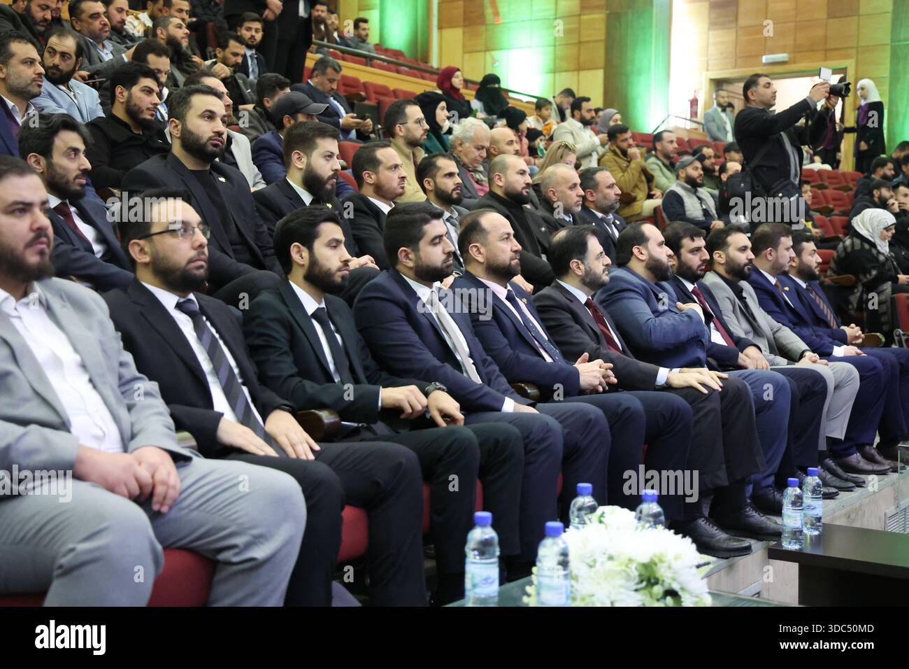 DAMASCUS, SYRIA - DECEMBER 6, 2025: Ministers and high-ranking ...