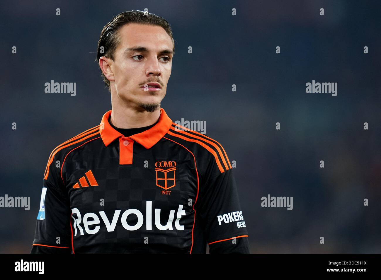 Maxence Caqueret of Como 1907 looks on during the Serie A Enilive match ...