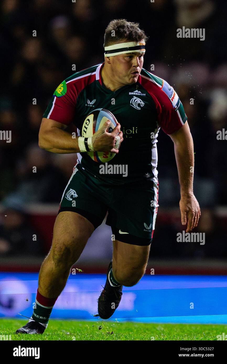 Leicester, England, UK, 19 December 2025. Charlie Clare of Leicester ...