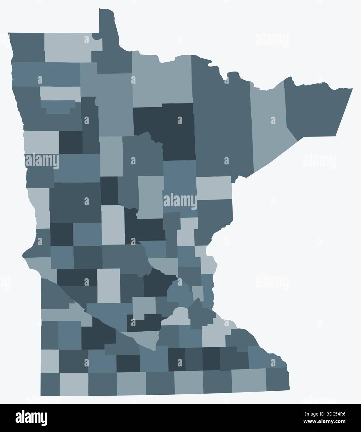Map of Minnesota with counties. Just a simple state border map with ...