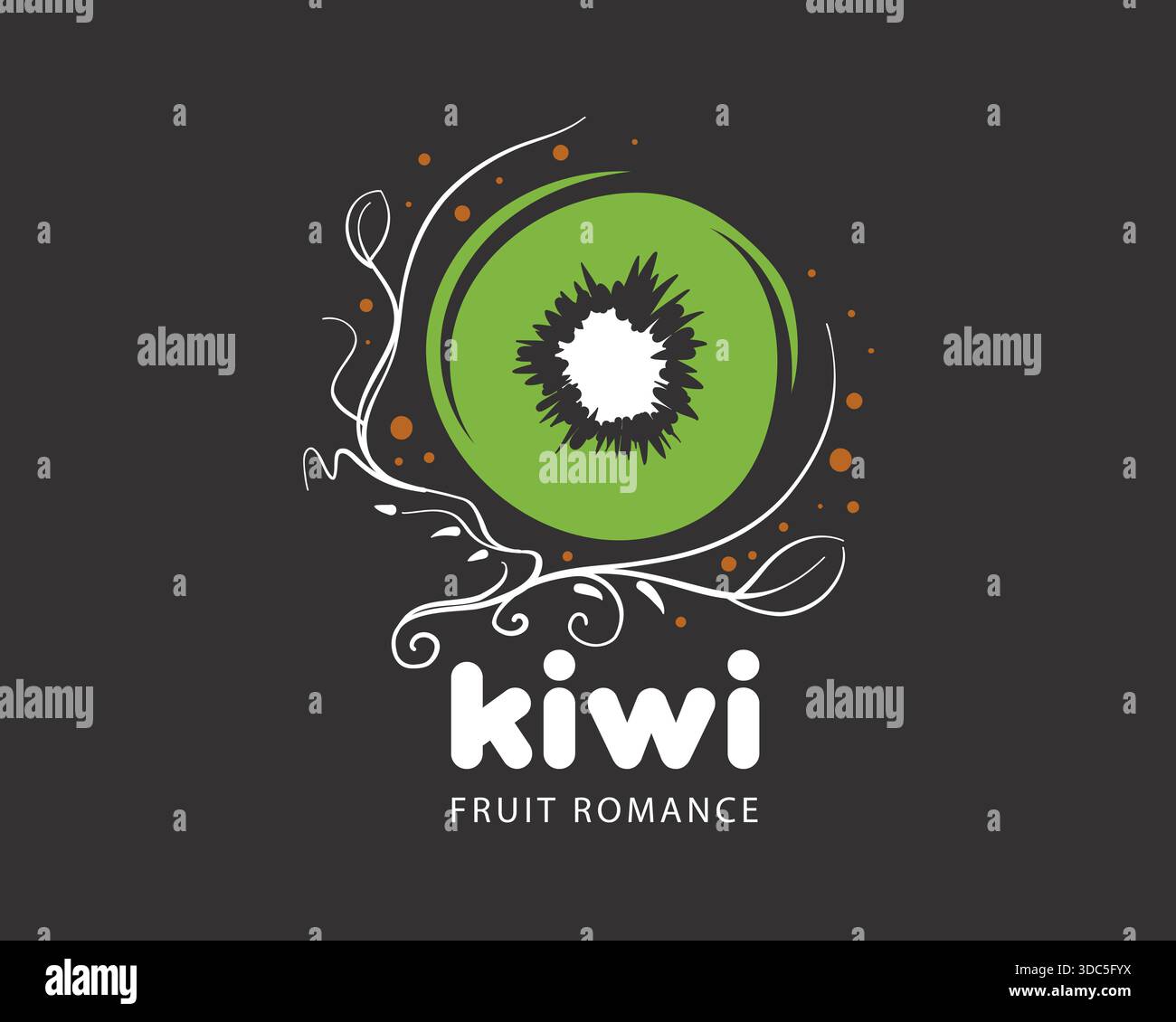 Kiwi vector logo design Stock Vector Images - Alamy