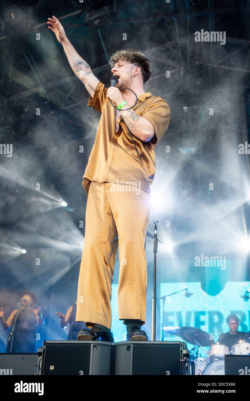 TOM GRENNAN at the Big Feastival 2021 on Alex James Cotswolds farm ...