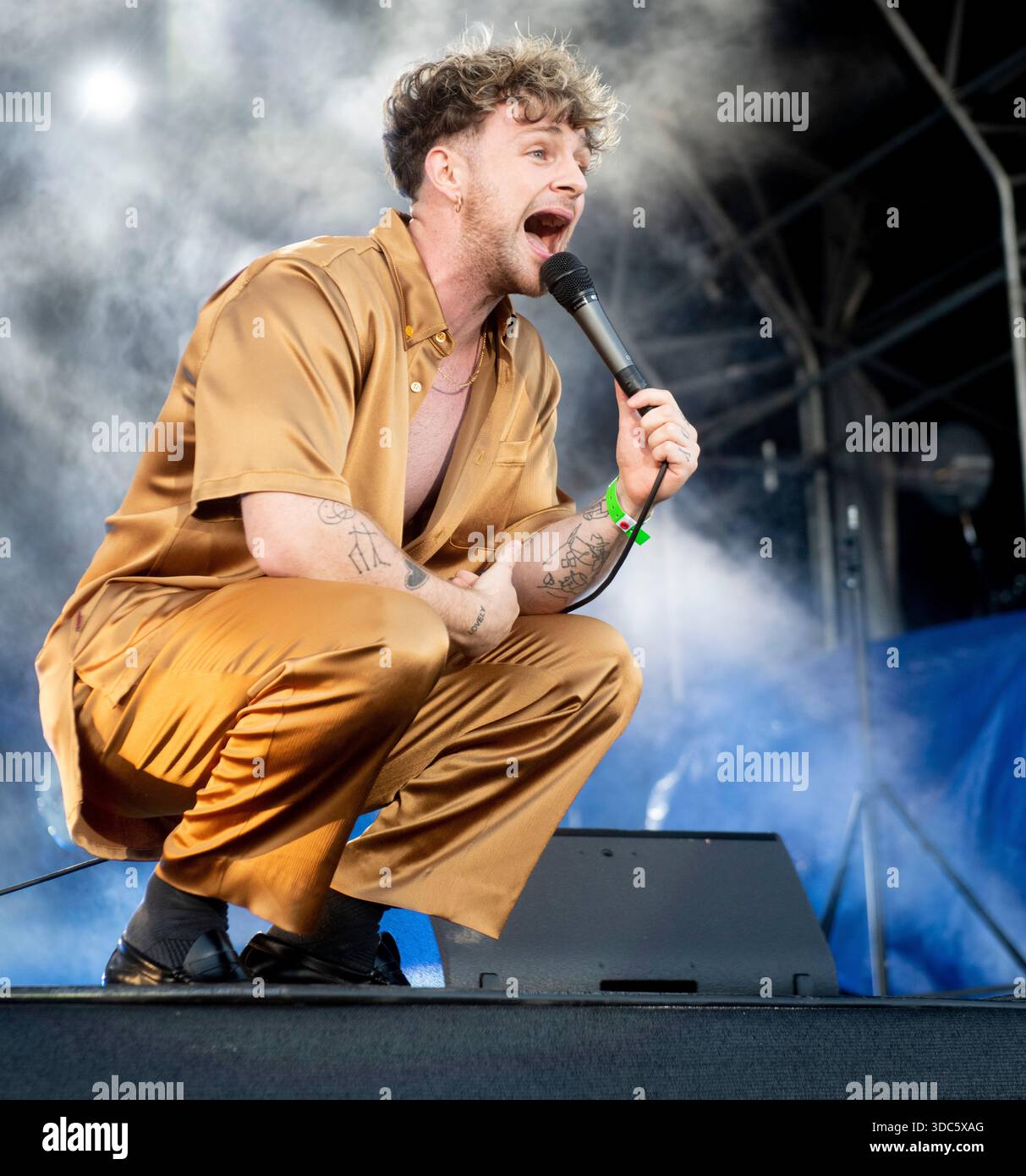 TOM GRENNAN at the Big Feastival 2021 on Alex James Cotswolds farm ...
