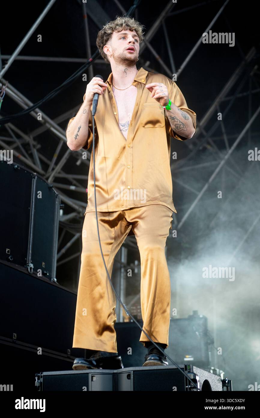 TOM GRENNAN at the Big Feastival 2021 on Alex James Cotswolds farm ...