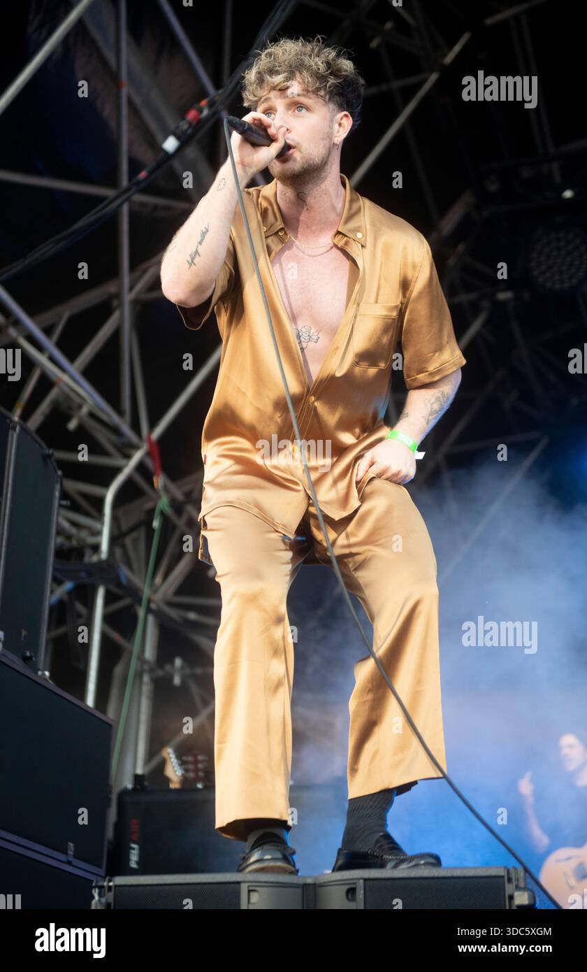 TOM GRENNAN at the Big Feastival 2021 on Alex James Cotswolds farm ...