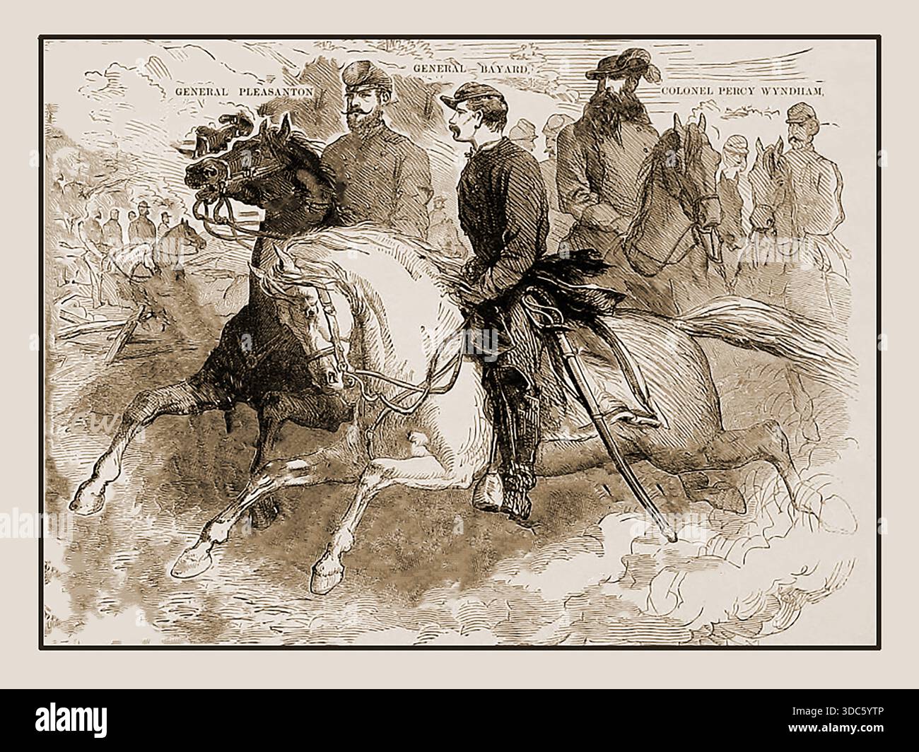 American Civil War (April 12, 1861 – May 26, 1865, leaders on horseback ...