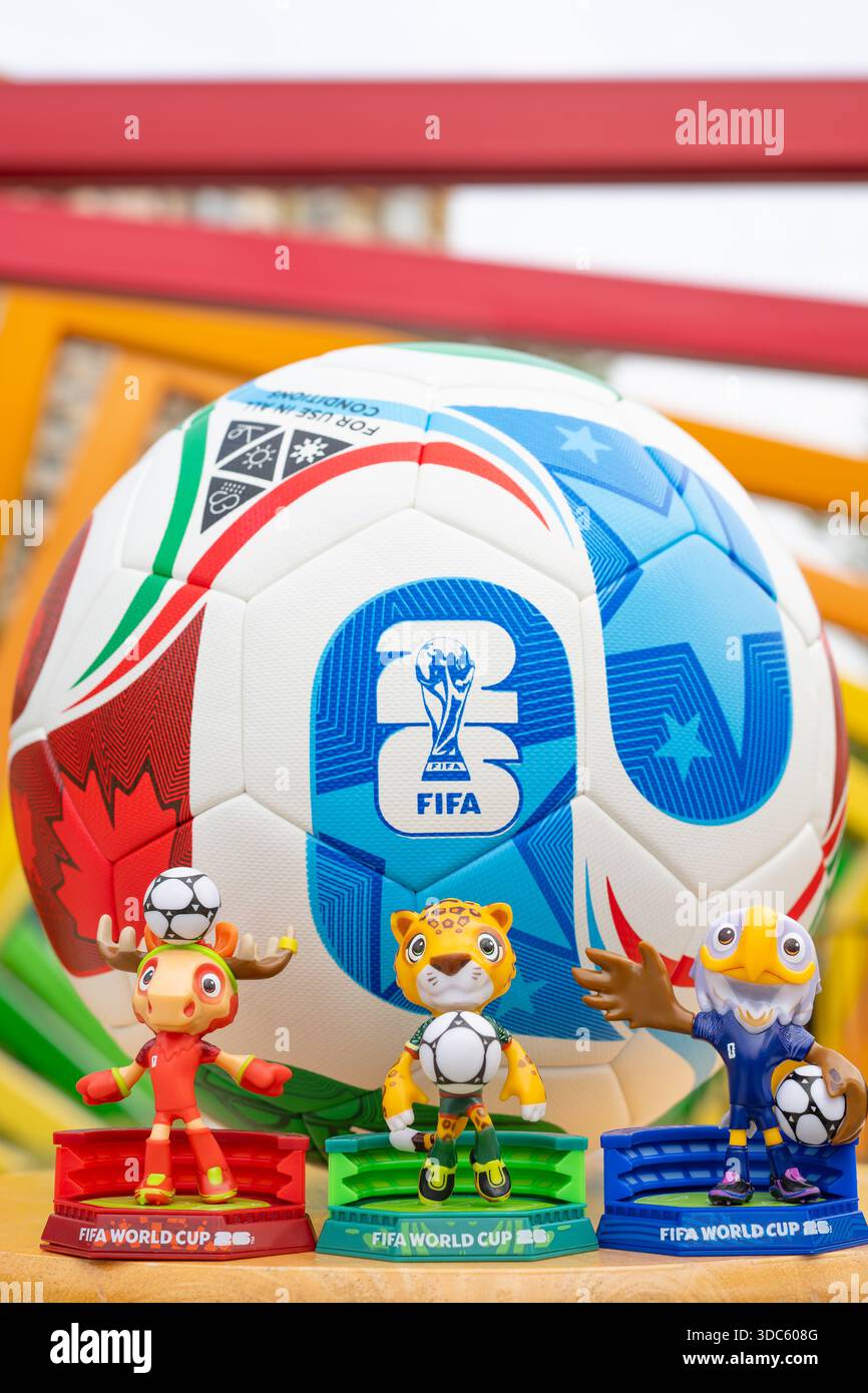 ZHONGSHAN China-December 14 2025: official mascots for the 2026 FIFA ...